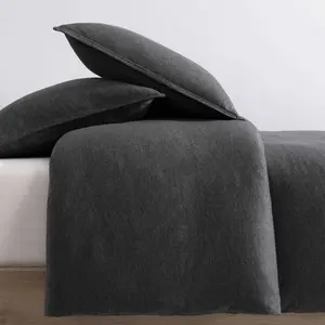 Calvin Klein Modern Melange Jersey 3 Piece Duvet Cover Set, King Dark Grey