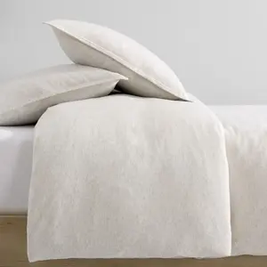 Calvin Klein Modern Melange Jersey 3 Piece Duvet Cover Set, King Ivory/grey