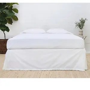 POM POM AT HOME Audrey Bed Skirt - White