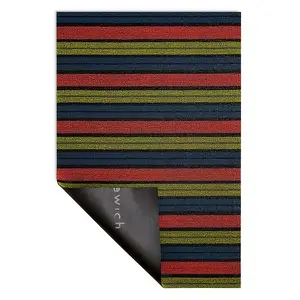 CHILEWICH Ribbon Stripe Shag Utility Mat, 24 X 36 - Limelight