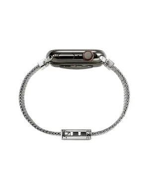 John Hardy Diamond Pave Sterling Apple Watch Bracelet - Silver