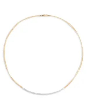Marco Bicego Marrakech Diamond Collar Necklace - Gold/white