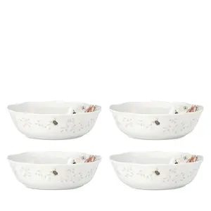 LENOX Butterfly Meadow Soup Bowls, Set Of 4 - White