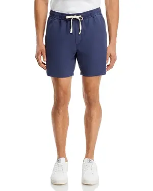 Marine Layer Saturday Cotton Blend 6" Shorts - Navy