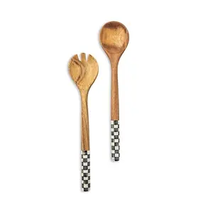 MACKENZIE-CHILDS Courtly Check Salad Servers, Set Of 2 - Multi