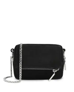 Whistles Bibi Suede Mini Crossbody Bag - Black