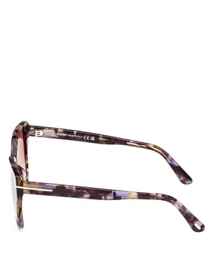 TOM FORD Elsa Butterfly Sunglasses, 55mm - Havana/pink Gradient