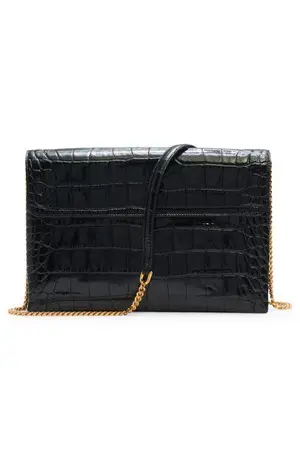 TOM FORD Croc Embossed Leather Shoulder Bag