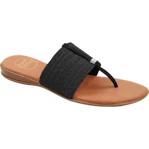 Andre Assous Woven Flip-flops - Black