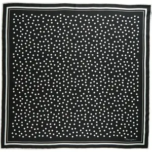 Dolce & Gabbana Polka Dot Silk Scarf Nero