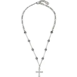 Dolce & Gabbana Rosary Cross Necklace - Argento/palladio