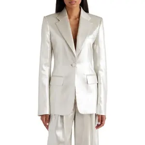 Chloé Silk Lamé Blazer