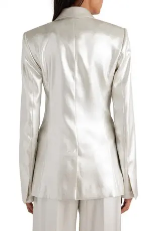 Chloé Silk Lamé Blazer