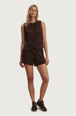 Varley Atrium High-waist Shorts - Coffee Bean
