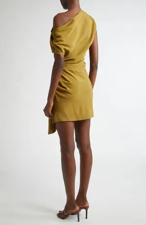A.L.C. Poppy Ruched One-shoulder Dress