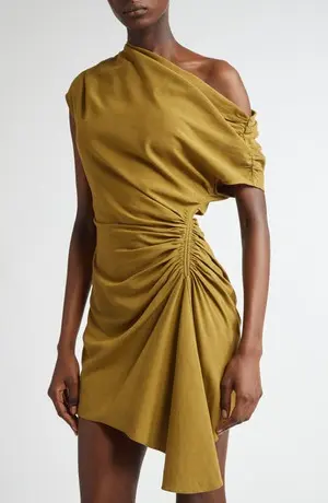 A.L.C. Poppy Ruched One-shoulder Dress