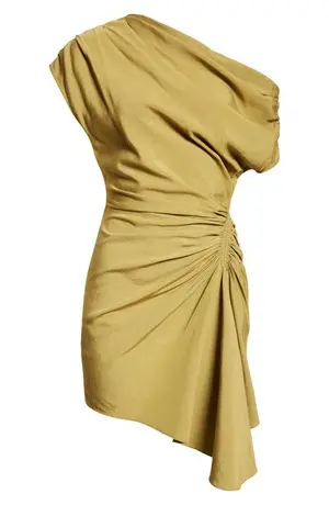 A.L.C. Poppy Ruched One-shoulder Dress