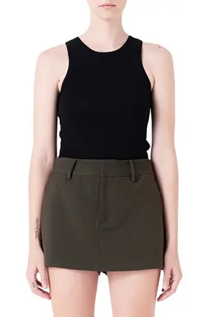 GREY LAB Racerback Rib Tank - Black