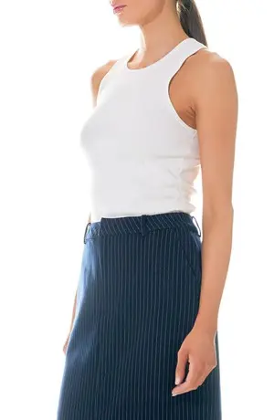 GREY LAB Racerback Rib Tank - Ivory