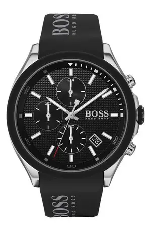 BOSS Velocity Chronograph Strap Watch - Black/ Silver