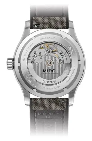 MIDO Multifort Automatic Fabric Strap Watch - Grey Gradient