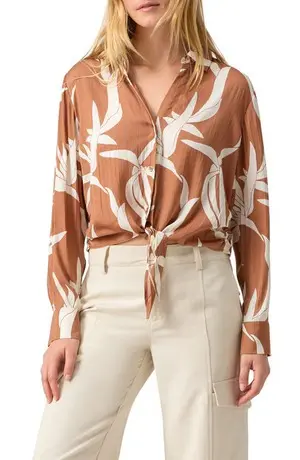 Sanctuary Sanctuary Lover Print Tie-Hem Shirt First Bloom