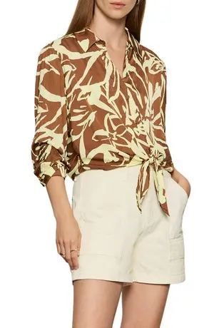 Sanctuary Lover Print Tie-hem Shirt