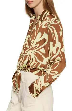 Sanctuary Lover Print Tie-hem Shirt