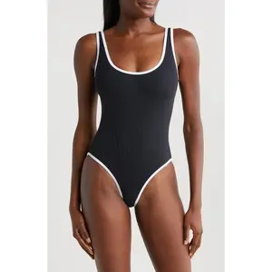 Solid & Striped Annemarie Rib One-piece Swimsuit - Blackout