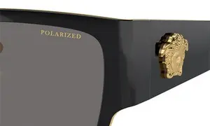 Versace 56mm Polarized Square Sunglasses