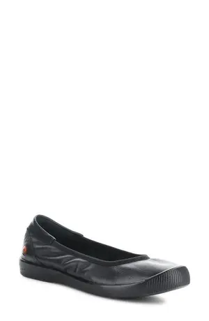 Fly London Ilme Ballet Flat - Black Smooth