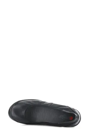 Fly London Ilme Ballet Flat - Black Smooth