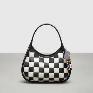 COACHTOPIA Ergo Shoulder Bag In Upcrafted Leather - Black/chalk