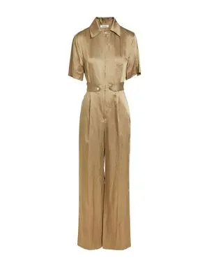 Sandro Viscose And Linen Military Jumpsuit
