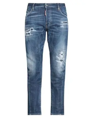 Dsquared2 Straight Leg Jeans With Distressed Detail