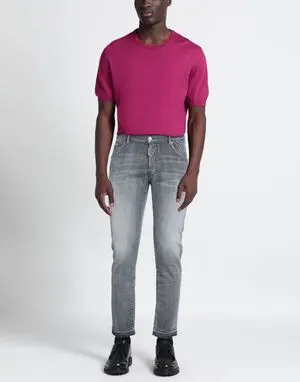 Dsquared2 Jeans In Cotton, Elastomultiester, Elastane, And Calfskin