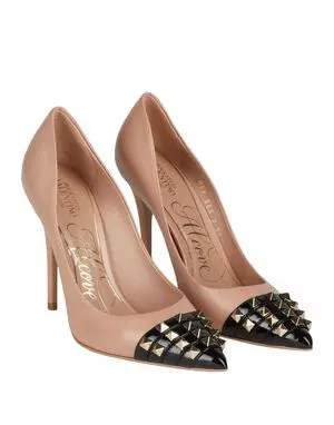 Valentino Garavani Leather Studded Stiletto Pumps