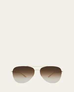Barton Perreira Chevalier Titanium Aviator Sunglasses - One-color