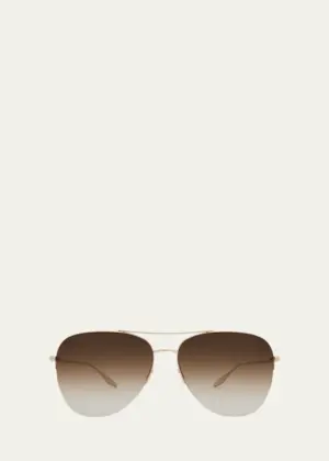 Barton Perreira Chevalier Titanium Aviator Sunglasses