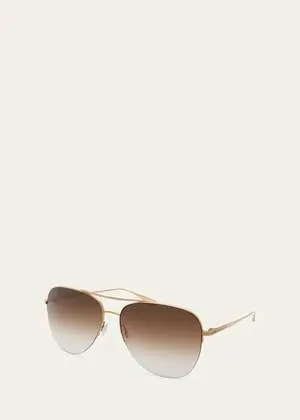 Barton Perreira Chevalier Titanium Aviator Sunglasses
