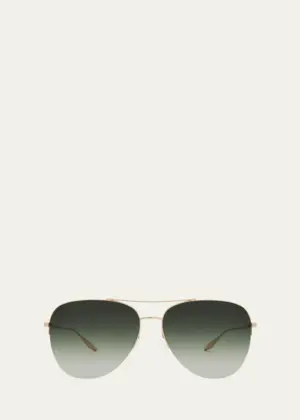 Barton Perreira Chevalier Titanium Aviator Sunglasses - One-color