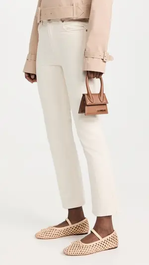 LOEFFLER RANDALL Leonie Raffia Ballet Flats - Natural