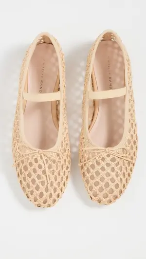 LOEFFLER RANDALL Leonie Raffia Ballet Flats - Natural