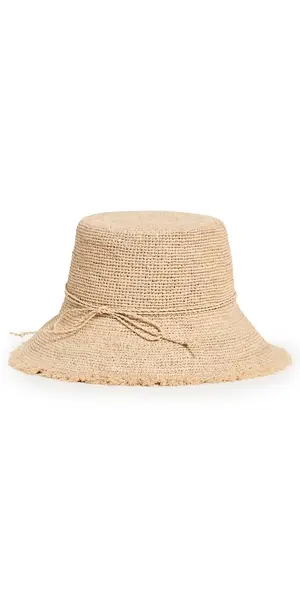 Hat Attack Packable Raffia Bucket Hat - Natural