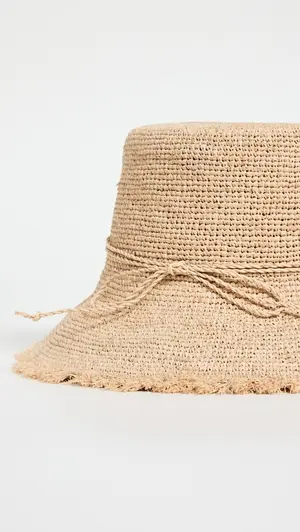 Hat Attack Packable Raffia Bucket Hat