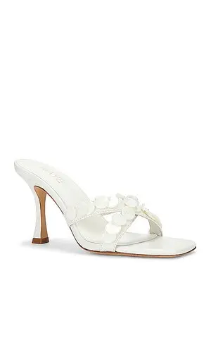 Raye Perla Mule With Pearlescent Discs And Spool Heel