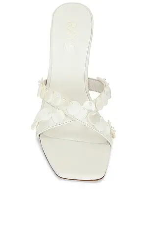 Raye Perla Mule With Pearlescent Discs And Spool Heel