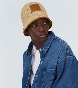 Jacquemus Le Bob Soli Raffia Bucket Hat
