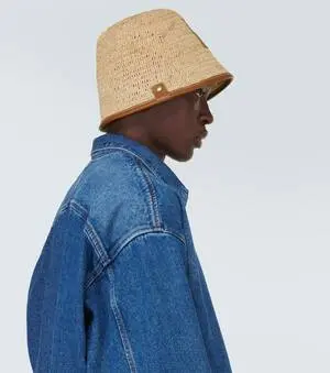 Jacquemus Le Bob Soli Raffia Bucket Hat