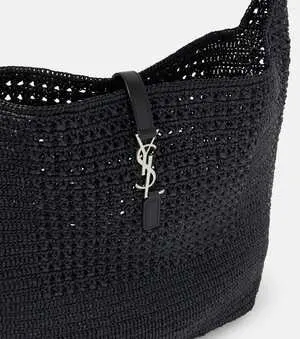 Saint Laurent Le 5 À 7 Medium Raffia Shoulder Bag